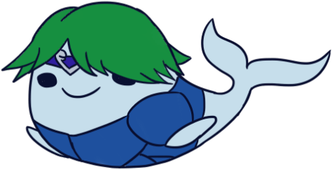 Whale Alm - Cartoon - (500x308) Png Clipart Download