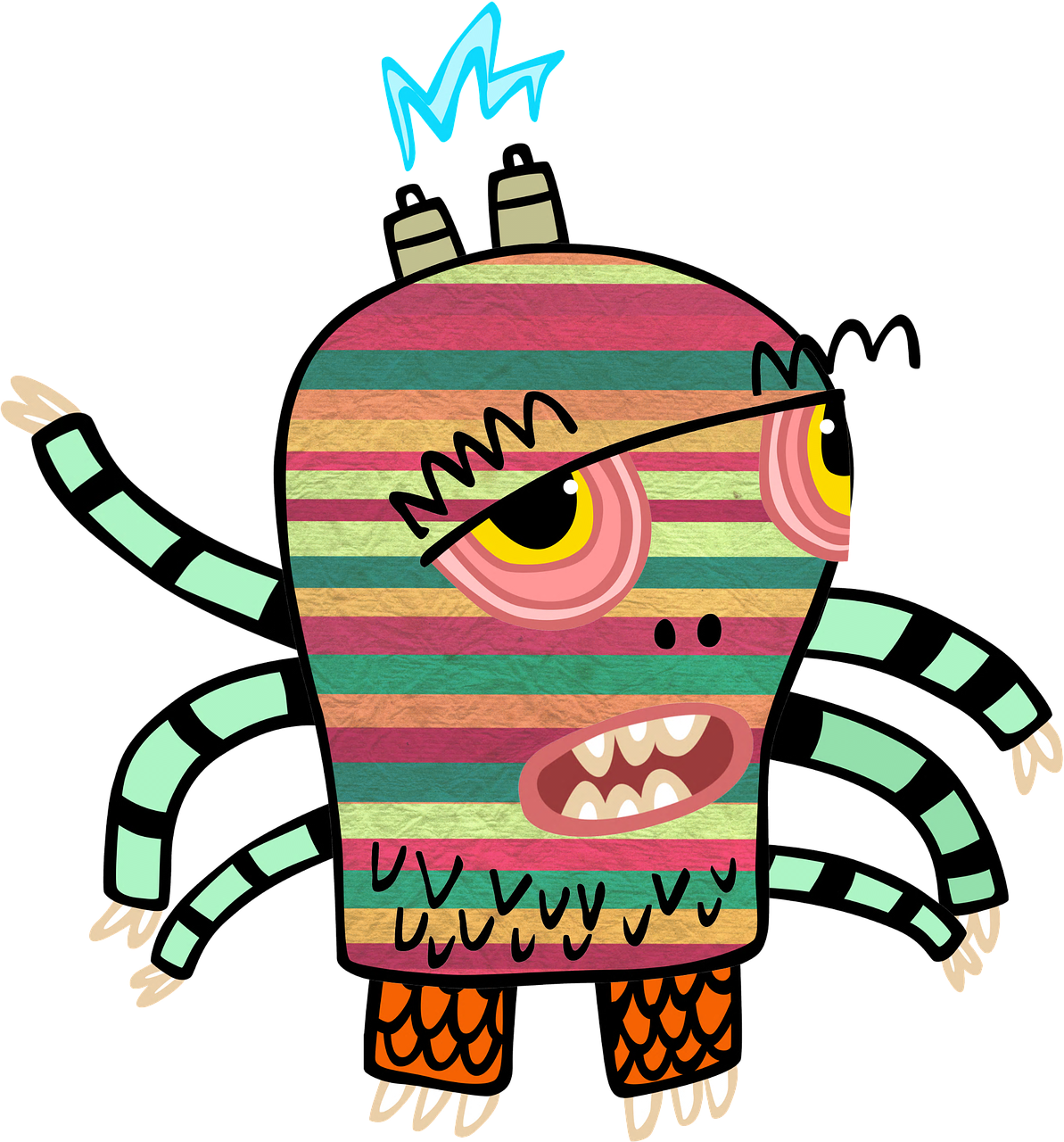 Just For Kids - Cartoon Monsters Transparent Background - (1193x1280 ...