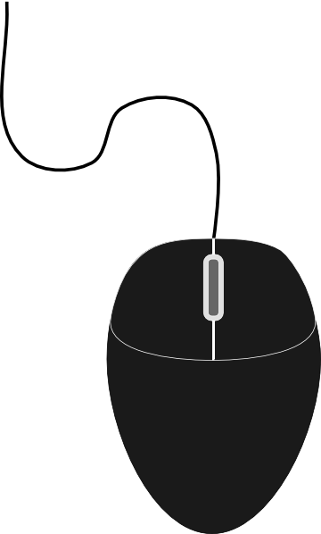Computer Mouse Clipart Black And White - Clip Art - (360x598) Png ...