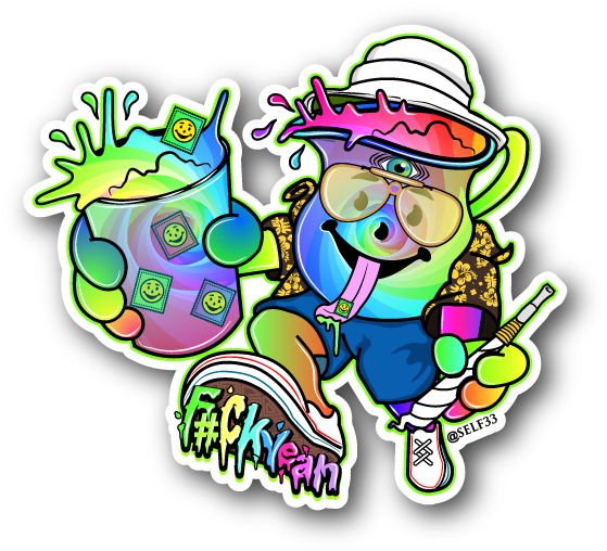 Electric Kool Kid Sticker - Transparent Stickers Stoner - (600x600) Png ...