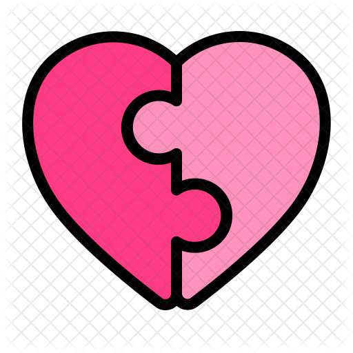Match Heart Icon - Puzzle Love Png - (512x512) Png Clipart Download