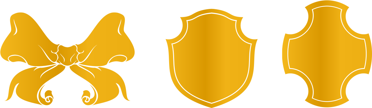 Butterfly Golden Shield Vector - Heraldry - (1299x796) Png Clipart Download