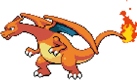 Gifs - Charizard Sprite Gif - (500x403) Png Clipart Download