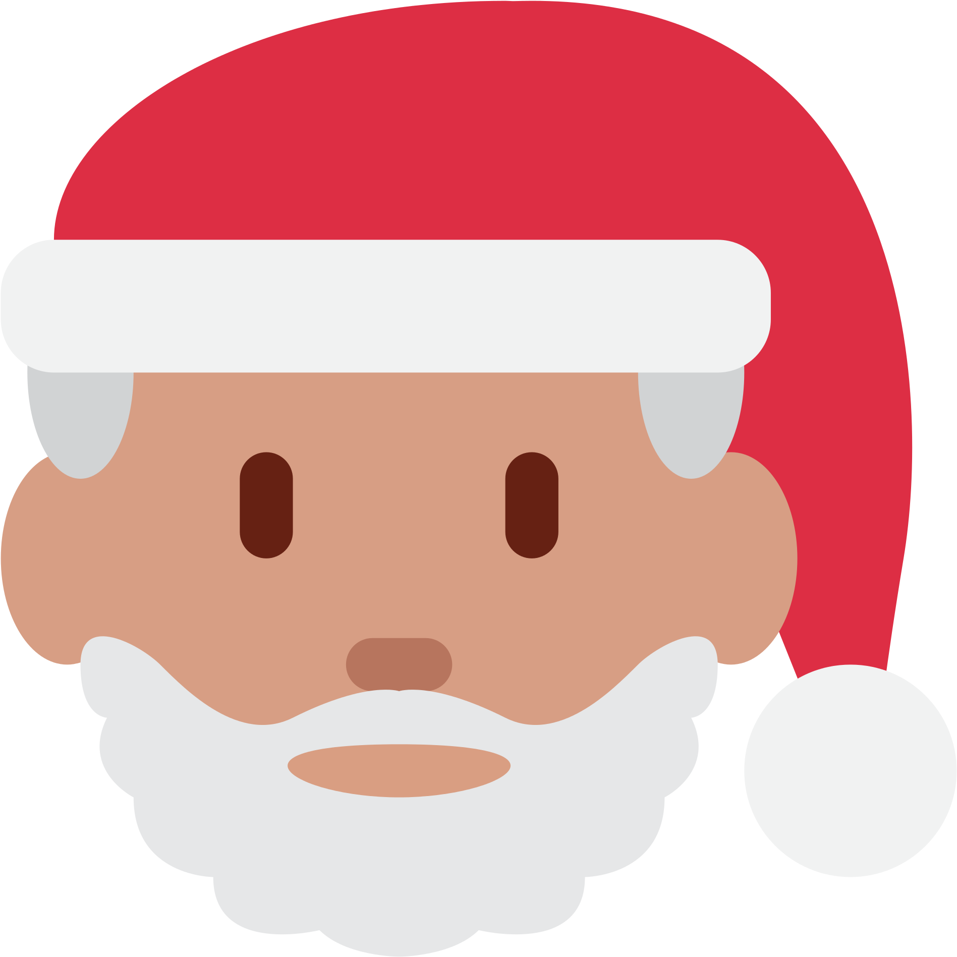 Cartoon Santa Face 21, - Christmas Emojis - (2000x2000) Png Clipart ...