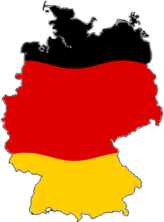 Germany Flag Map Png - (900x450) Png Clipart Download