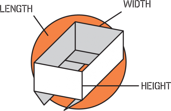 Hsc Half Slotted Carton - Diagram - (600x392) Png Clipart Download