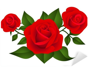 Three Red Roses - Illustration - (400x400) Png Clipart Download