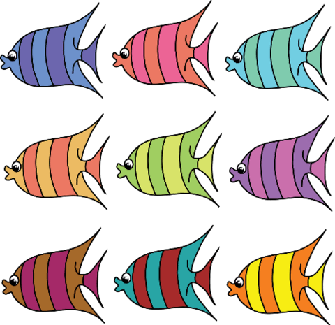 Click To See Printable Version Of Set Of Colorful Fish - Sea Creature ...