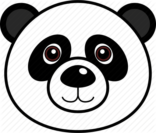 Panda Head Png - Panda Face Drawing Easy - (512x438) Png Clipart Download