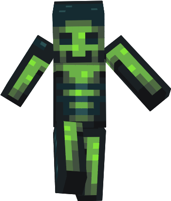 It Was This Cheap Badly Made Skeleton Costume , It - Minecraft Green ...