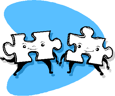 Puzzle Pieces - Conjunction - (381x318) Png Clipart Download