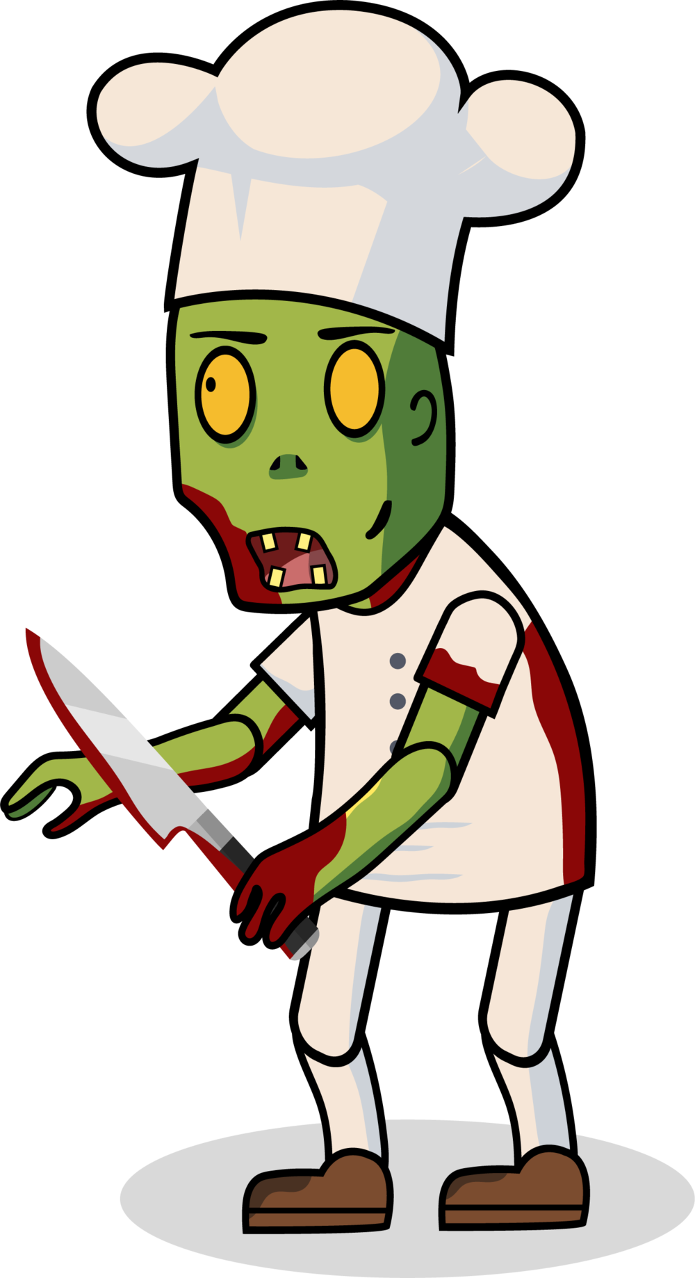 Chef Zombie V2 - Chef Zombie V2 - (1000x1838) Png Clipart Download