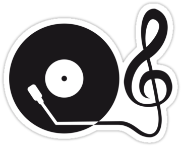 Music Sticker - Cool Vinyl - (375x360) Png Clipart Download