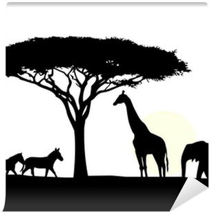 False African Safari Wall Decal Jungle Wild Animals - (400x400) Png ...