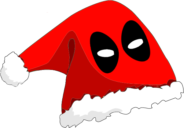 Deadpool Christmas Hat Anyone - Santa Hat Clip Art - (602x419) Png ...