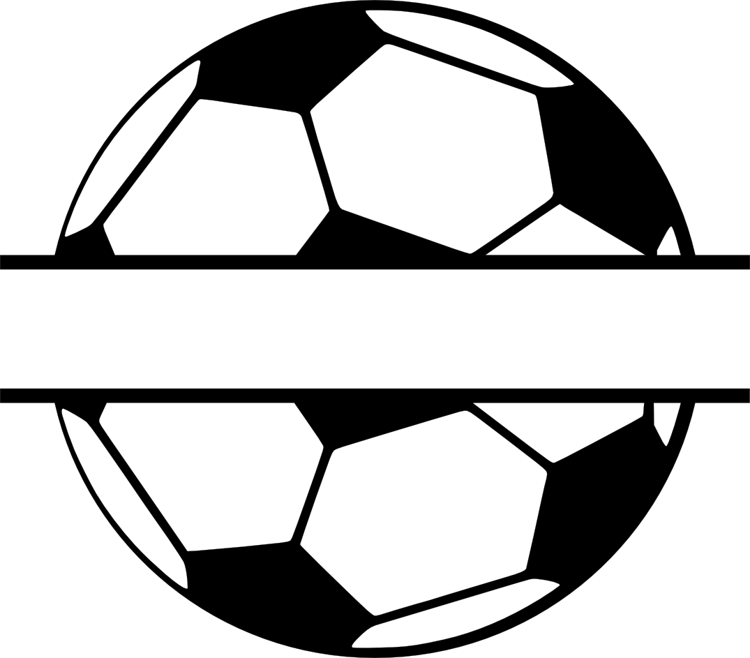 Monogram, Personal Use, Split Soccer Ball, - Split Soccer Ball Svg ...