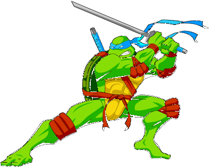 Ninja Turtles Clipart Vector - Ninja Turtles Leonardo - (436x349) Png ...