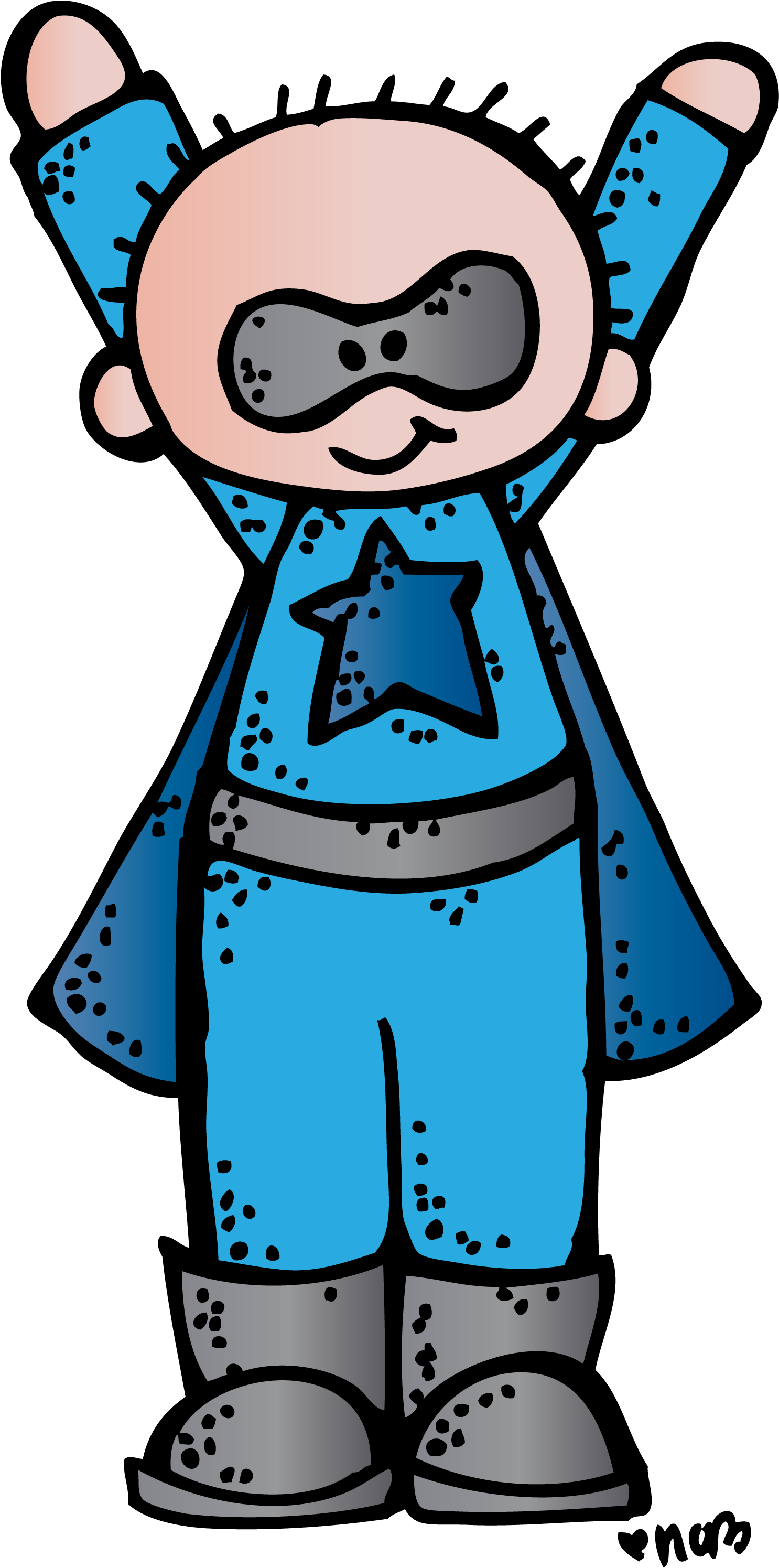 Reading Clip Art Freebie - Melonheadz Superhero - (1512x3000) Png ...