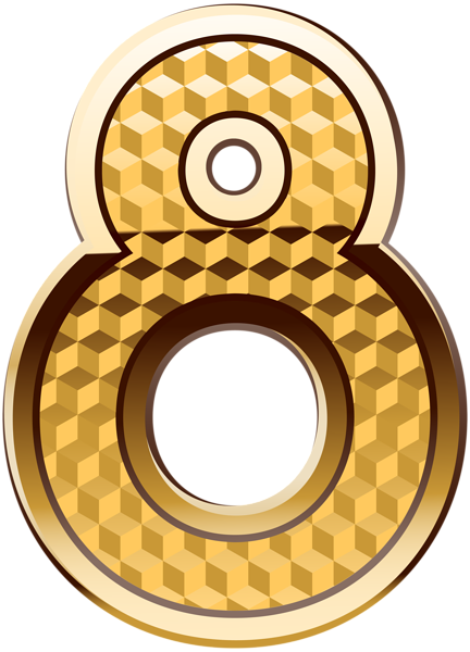 Gold Number Eight Png Clip Art Image - Number - Full Size PNG Clipart ...