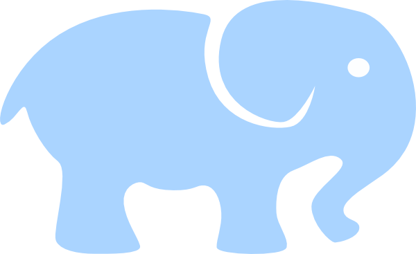 Baby Blue Elephant Clip Art - Sky Blue Elephant - (600x367) Png Clipart ...
