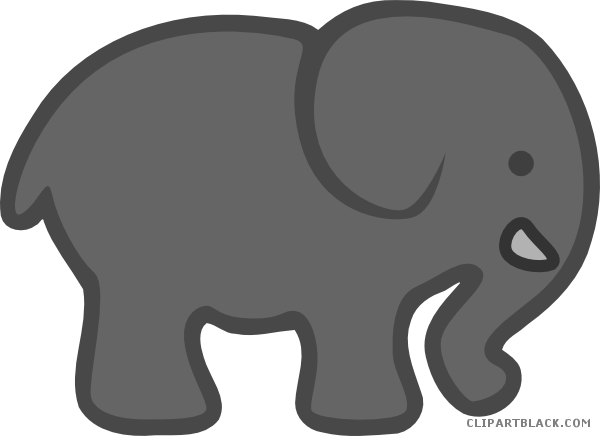 Elephant Silhouette Animal Free Black White Clipart - Question Mark ...