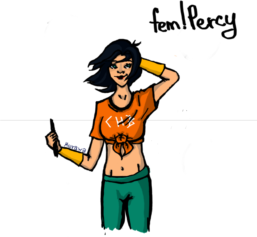 Percy Jackson By Murawa - Female Percy Jackson Fan Art - Full Size PNG ...