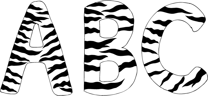 Animal Print Letters Clipart To Print