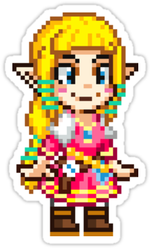 Pixel Clipart Zelda - Zelda Pixel - (375x360) Png Clipart Download