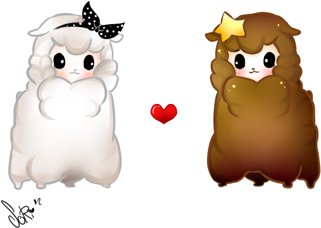 Drawn Alpaca Chibi - Alpaca Manga - (636x500) Png Clipart Download