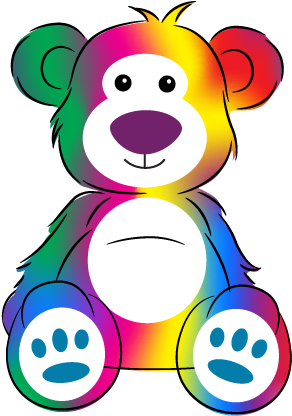 Pics Of Cartoon Rainbows - Rainbow Bear Clipart - (327x462) Png Clipart ...