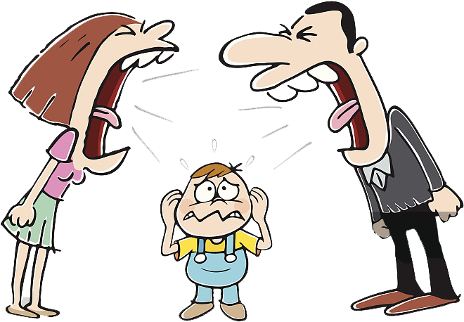 Cartoon Conflict Clip Art - Parents Fighting Cartoon - (800x475) Png ...