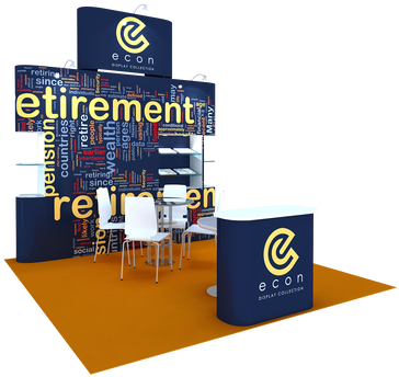 10x10 Pop Up Exhibit Booth - Signage - (498x373) Png Clipart Download