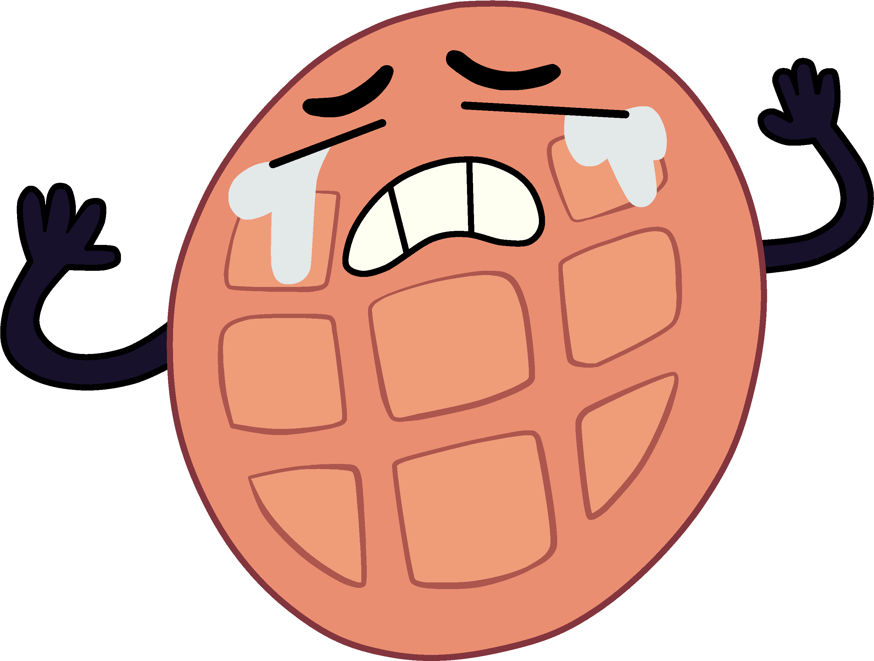 Crying Waffle Png - Crying Waffle Png - (2999x2268) Png Clipart Download