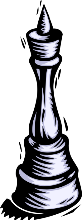 Vector Illustration Of Queen Chess Piece Game Of Chess - Vector ...