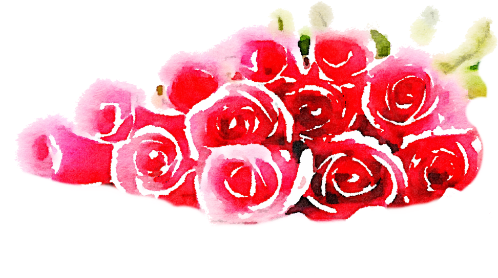 Free Roses Pile Png Watercolor Freetouse Usefreely - Thank You For ...
