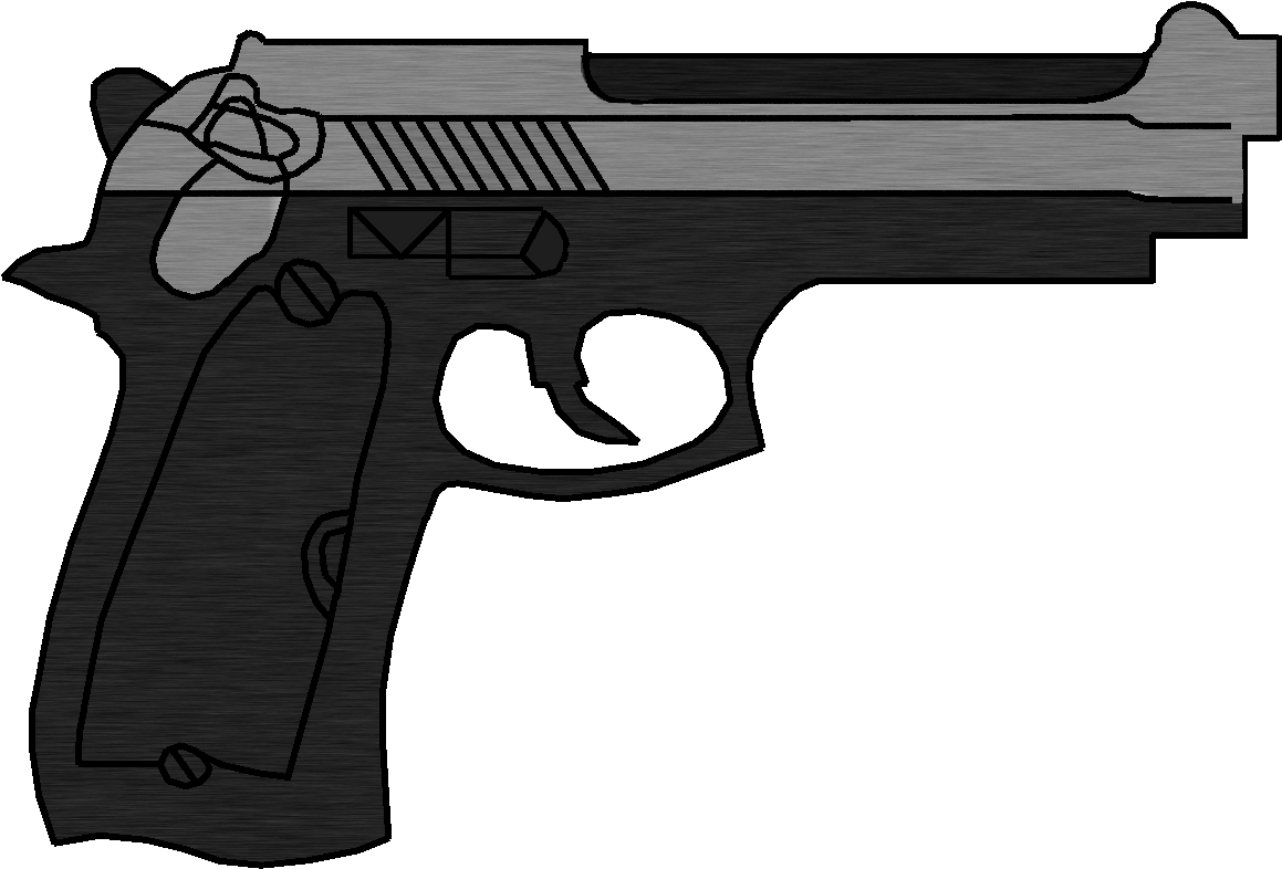 Drawn Pistol - Drawn Handgun - Full Size PNG Clipart Images Download