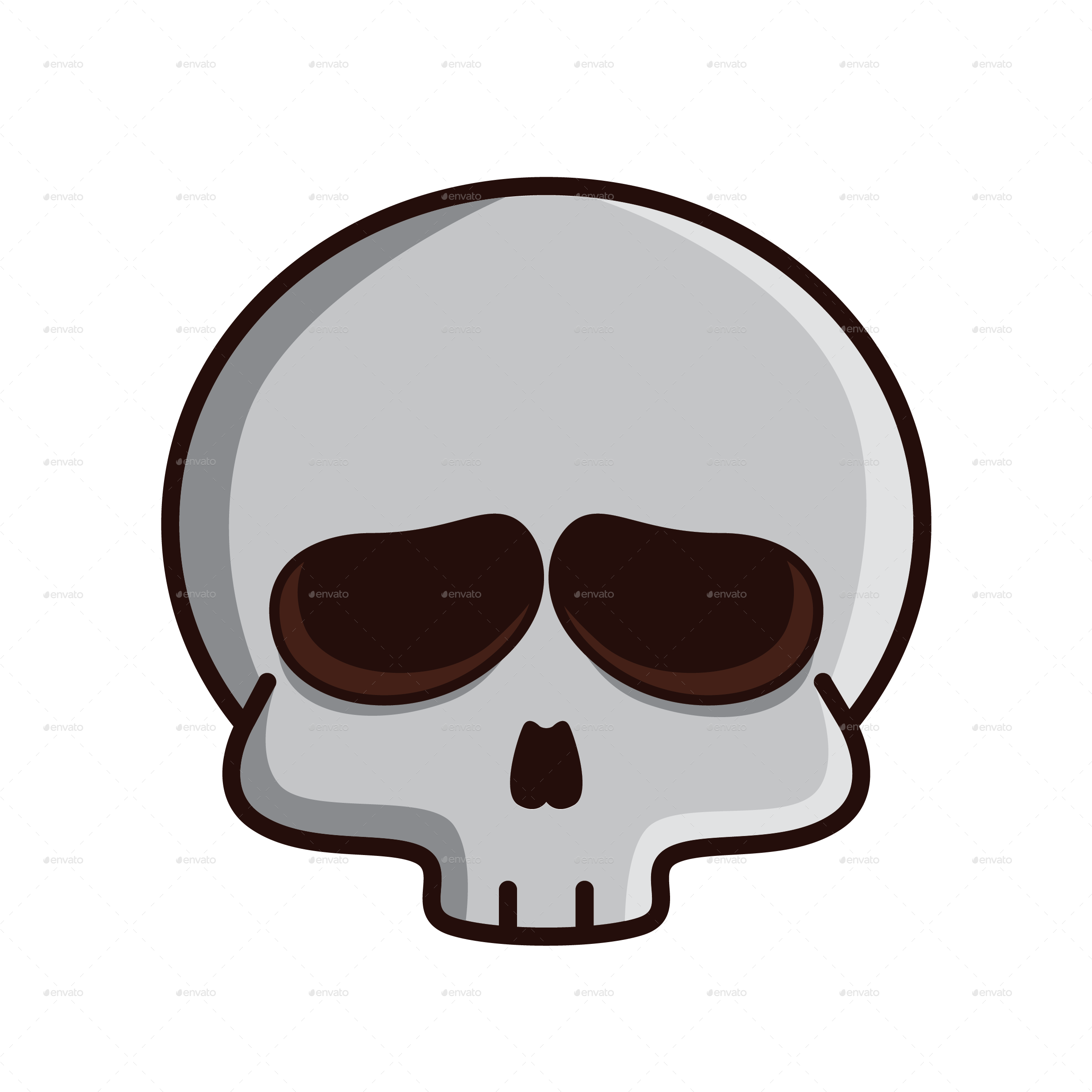 Funny Skull Emoticon - Anthropologist - (2480x2480) Png Clipart Download