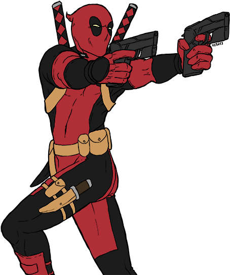 Collored Transparent Deadpool - Deadpool - (500x595) Png Clipart Download