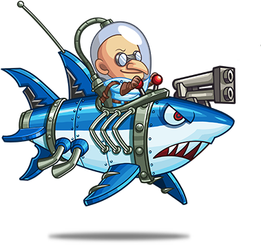 Doc Freezer & Sharkey - Cartoon - (512x512) Png Clipart Download
