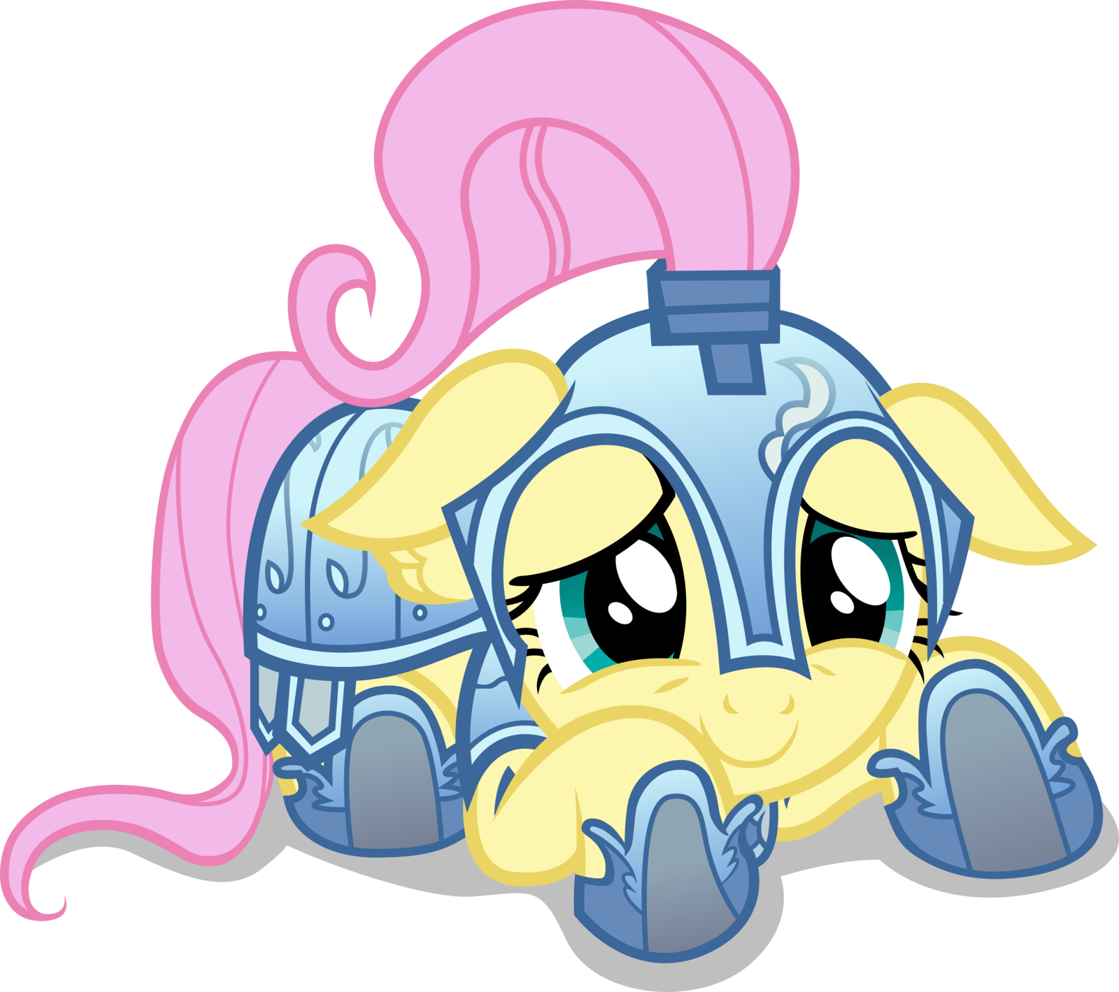 Fanmade Cowering Knight Fluttershy By Dharthez - My Little Pony Knight ...