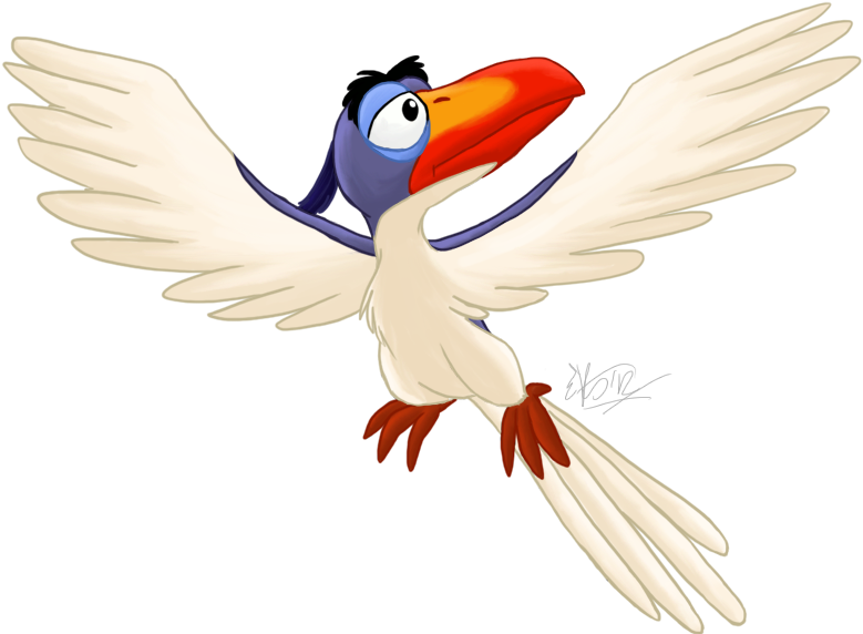 Zazu By Kingsimba - Zazu Lion King Flying - Full Size PNG Clipart ...