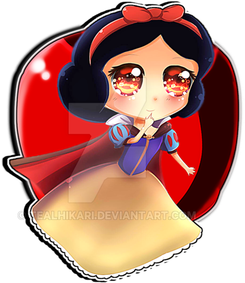 Snow White Chibi By Tealhikari - Cartoon - (600x615) Png Clipart Download