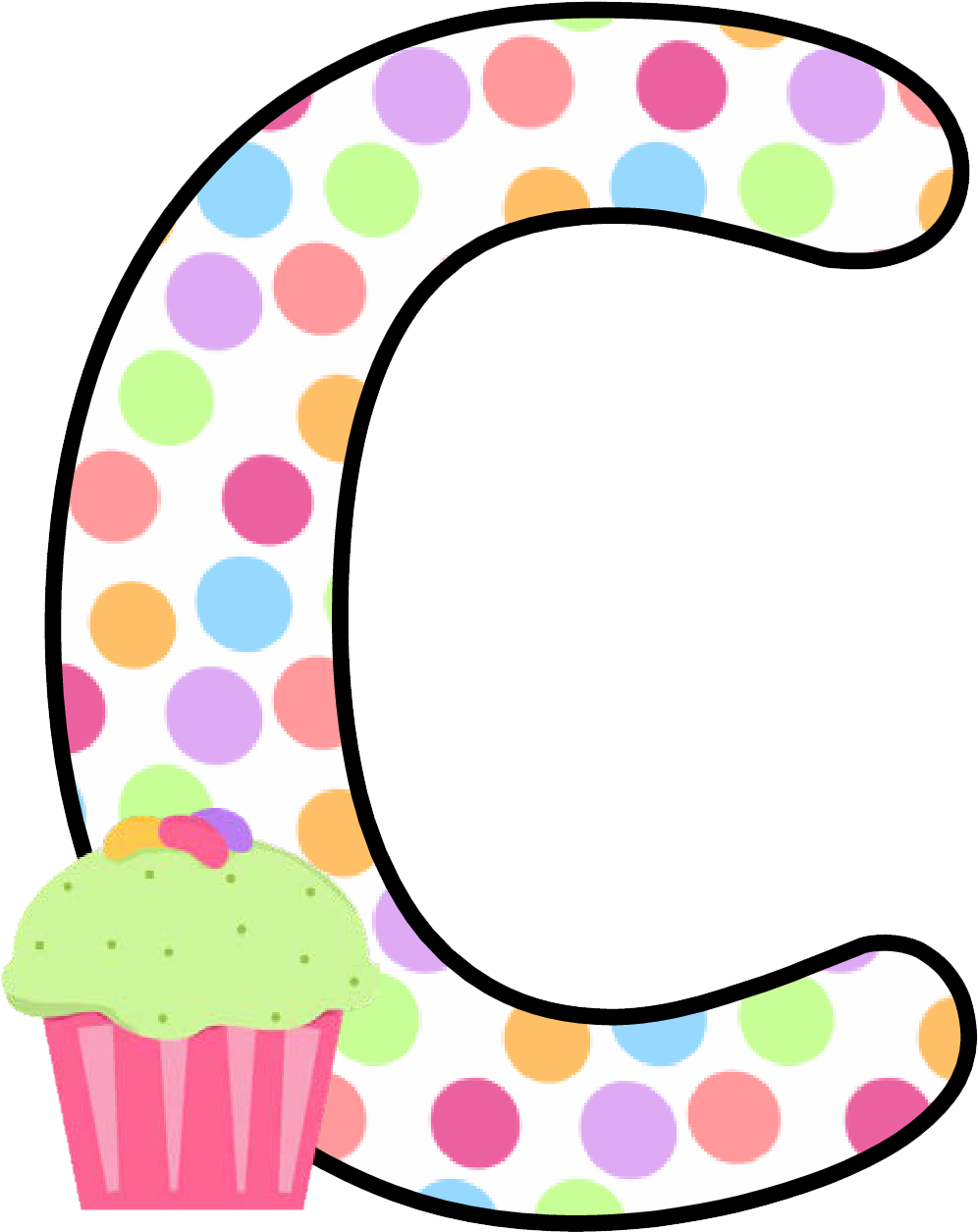 Ch B * * Alfabeto Cupcake De Kid Sparkz - Alphabet Letters With ...