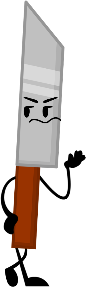 Butter Knife Pose - Bfdi Knife - (364x1017) Png Clipart Download