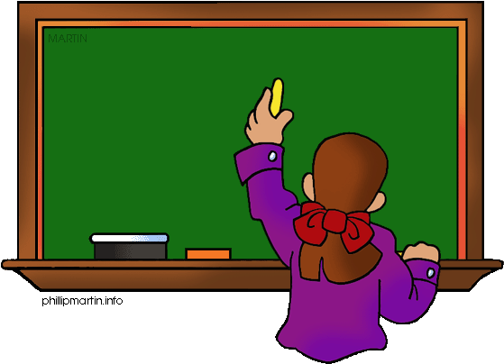 Clipart Animated Teacher Writing On The Board With - Writing On ...