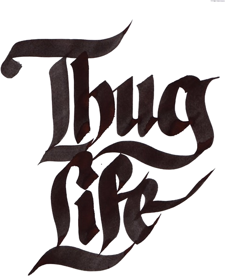 Thug Life Text Png - Thug Life Glasses Png - (500x607) Png Clipart Download