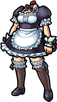 Gear-french Maid Render - Cartoon - (380x380) Png Clipart Download