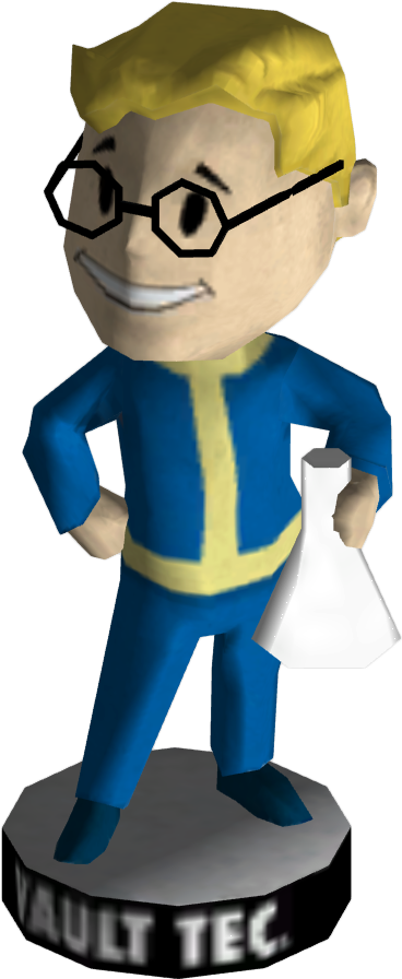 Vault Boy Bobblehead Science - (450x1000) Png Clipart Download