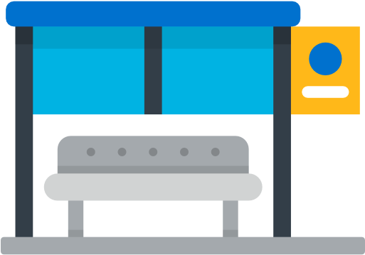Bus Stop Free Icon - Bus Stand Png - Full Size PNG Clipart Images Download