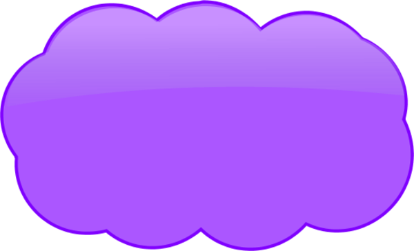 Purple Cloud Cliparts - Purple Text Bubble Transparent - (600x364) Png ...